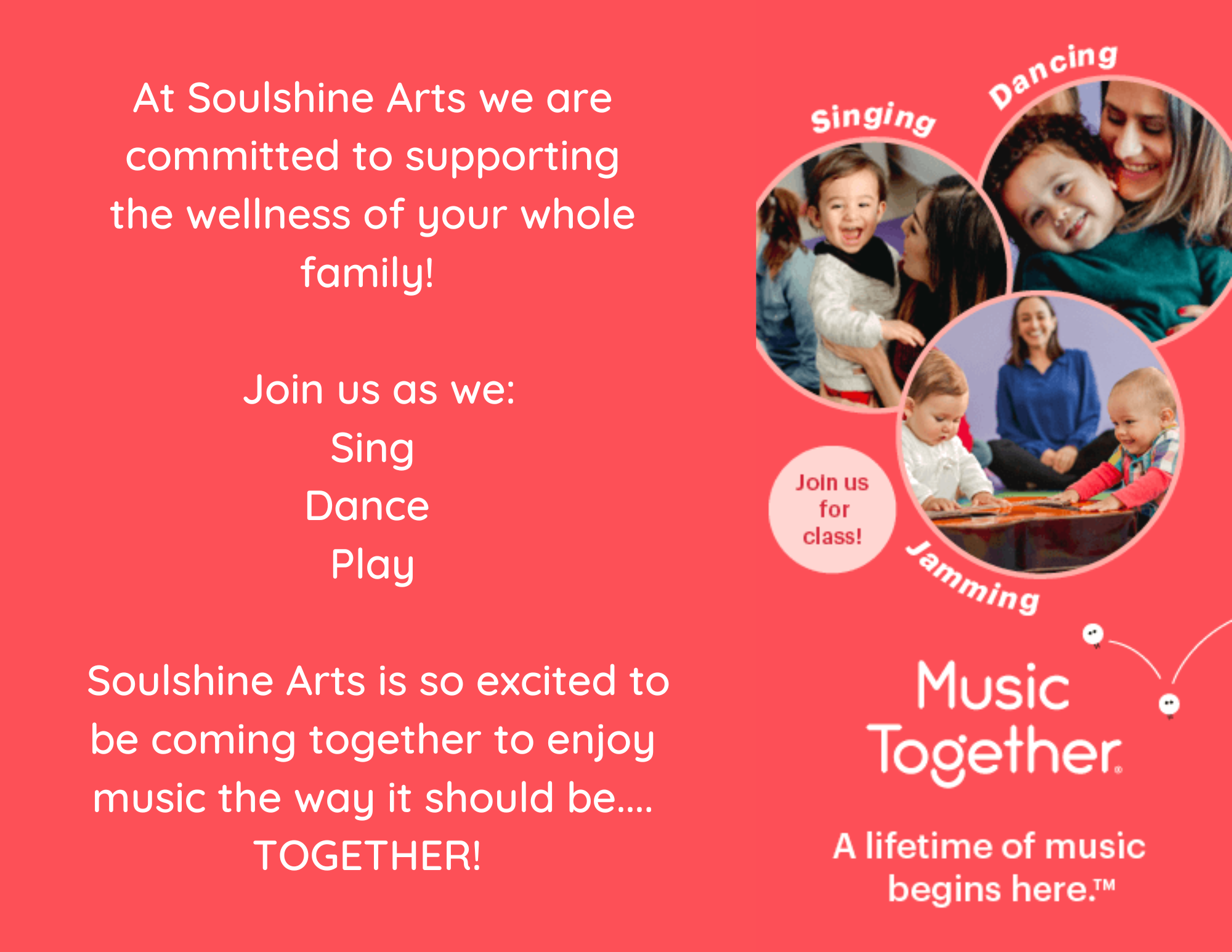 Soulshine Arts | Family Music Together | Kids Music Classes | Woodbury CT